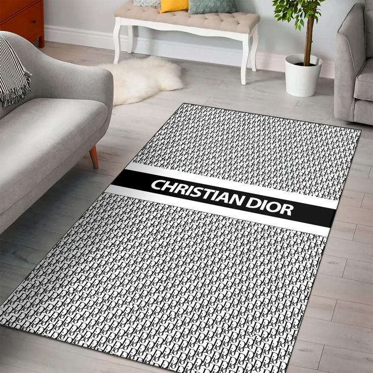 Dior Logo Area Luxury Living Room Rug Carpet V6 – LuxSteezy