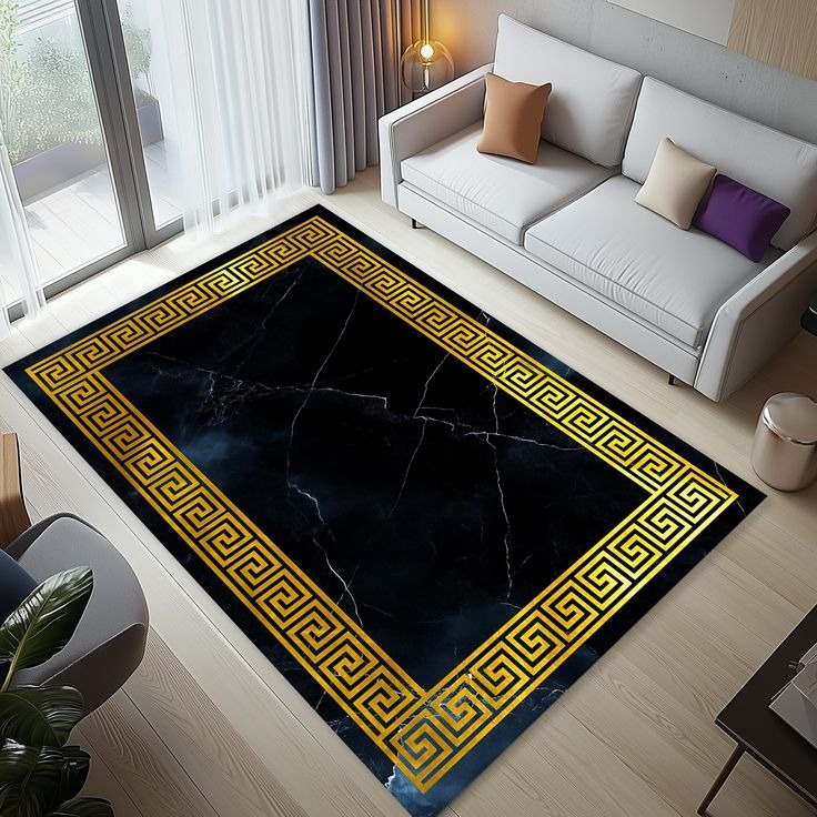 Versace Logo Area Luxury Living Room Rug Carpet V21 – LuxSteezy